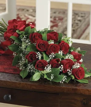 Red Roses Wrapped Bouquet - Royal Fleur Florist